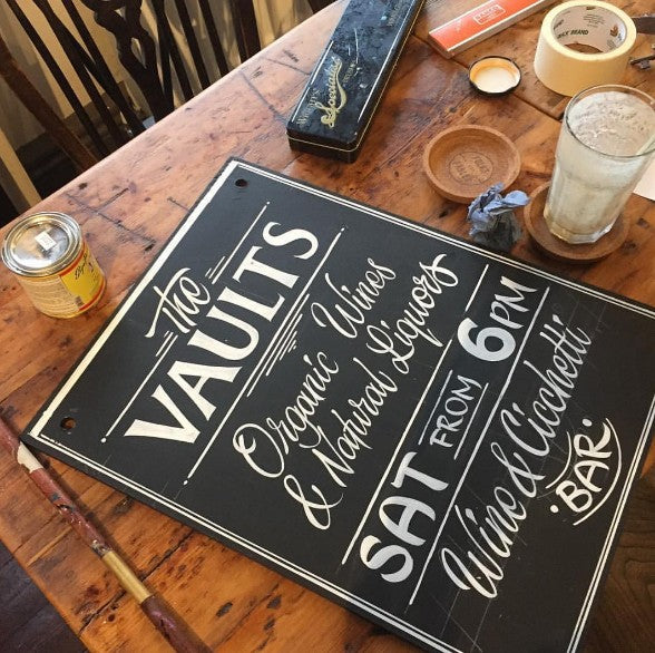 Sign Made using 1 shot Enamel– Wrights of Lymm