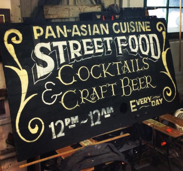 Traditional Sign created using One Shot Signwriting Paints– Wrights of Lymm