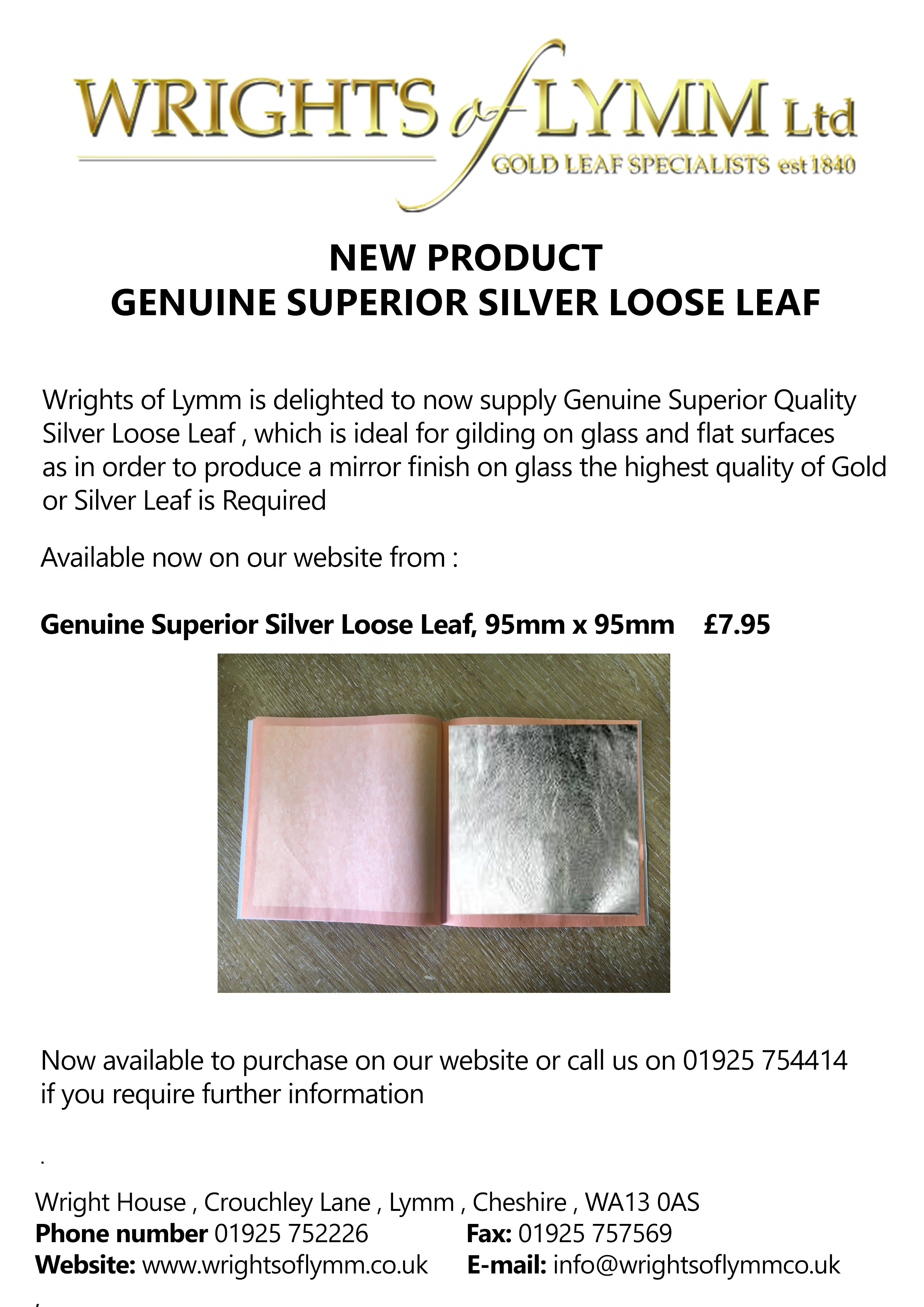 New Product - Genuine Superior Silver Loose Leaf– Wrights of Lymm